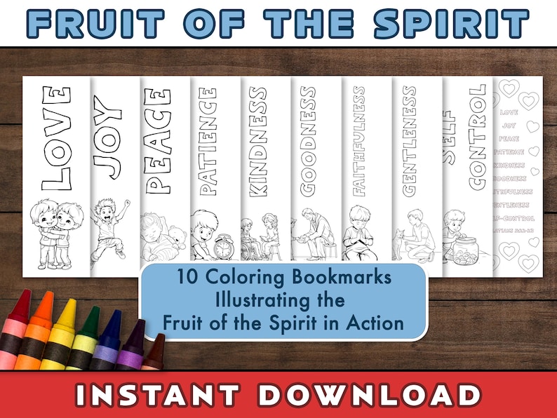 Fruit of the Spirit Bookmarks | Printable Bible Bookmarks | Fruit of ...