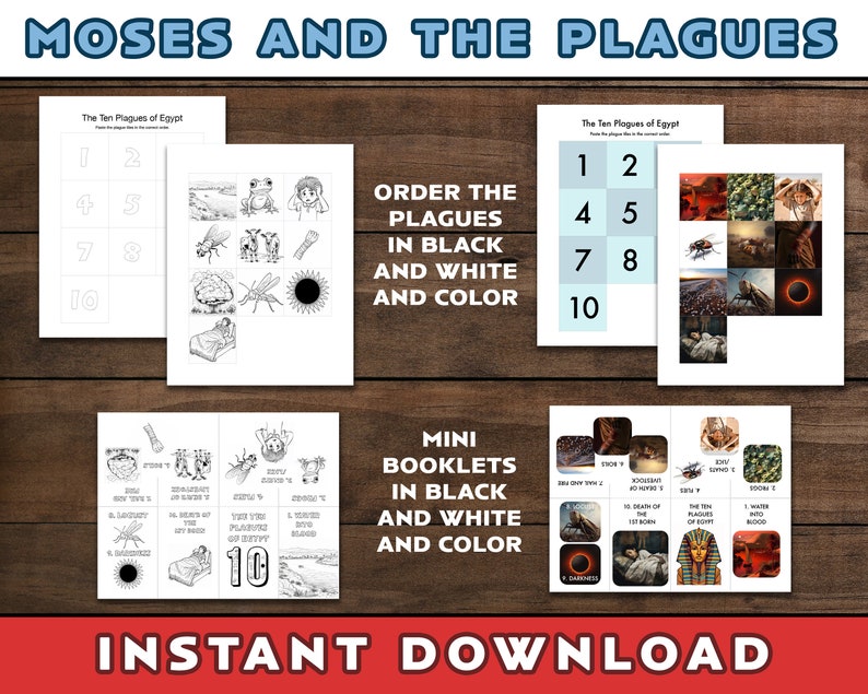 Moses and the Plagues Activities Bundle: Sunday School Class (digital ...