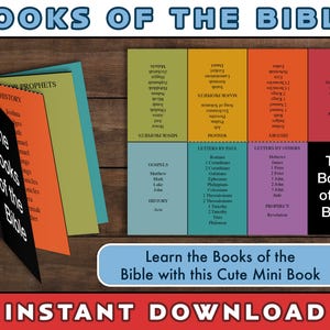 Books of the Bible Mini Book Old and New Testament Memorize the Bible ...