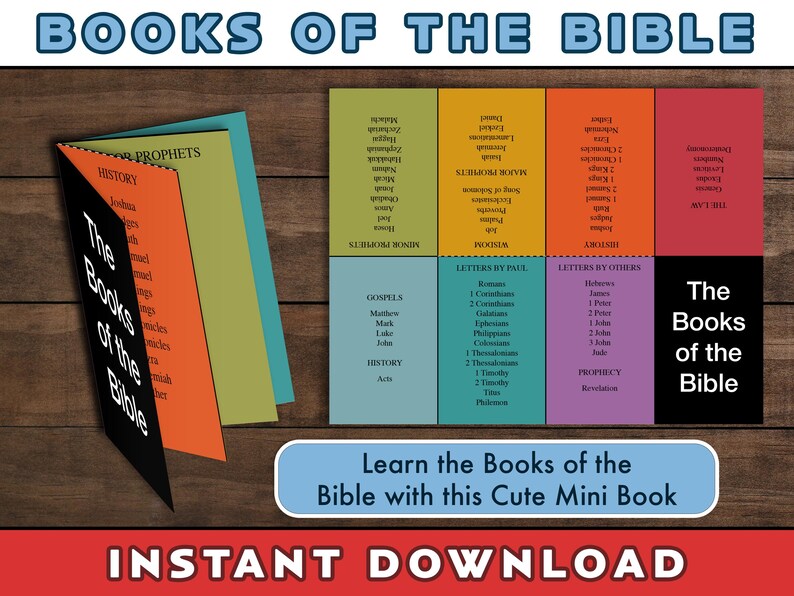 Books of the Bible Mini Book Old and New Testament Memorize the Bible ...