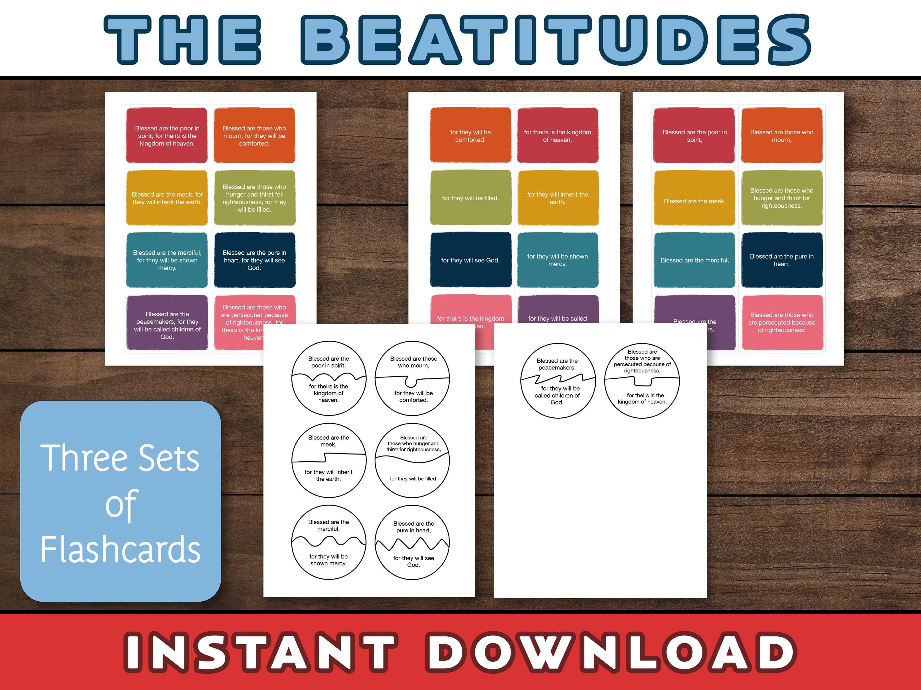 Beatitudes Worksheet & Activity Bundle: Bible Study (digital Download ...