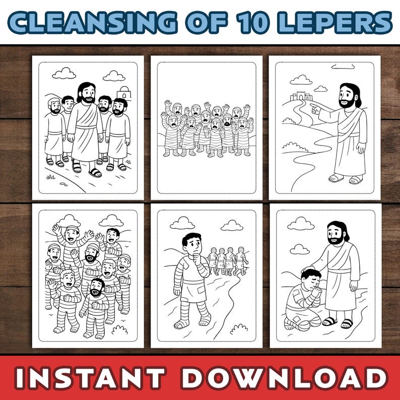 Jesus Heals 10 Lepers : One Man Says Thank You, Bible Lesson (digital ...