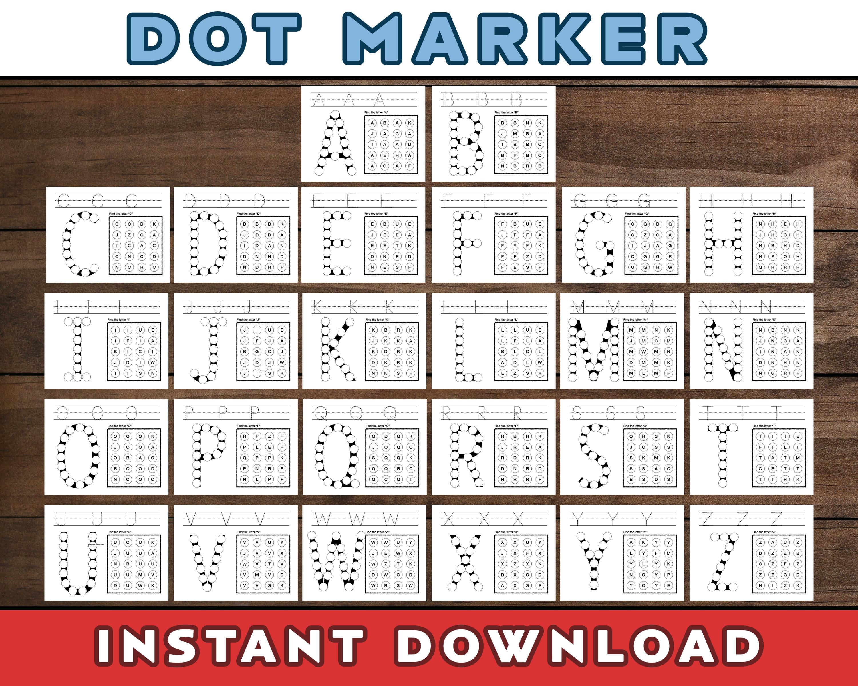 Dot Marker Alphabet ABC: Uppercase Printable Activity (digital Download ...