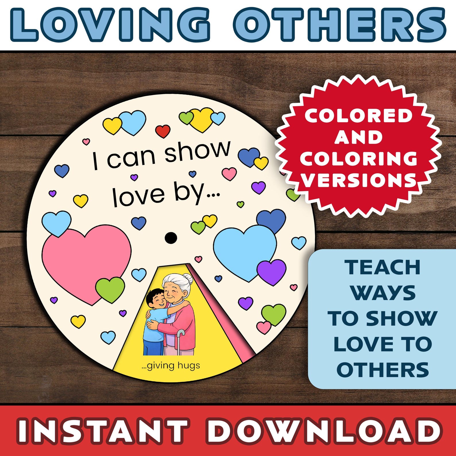 I Can Show Love By...wheel Craft: I Corinthians 13 Bible Class Craft ...