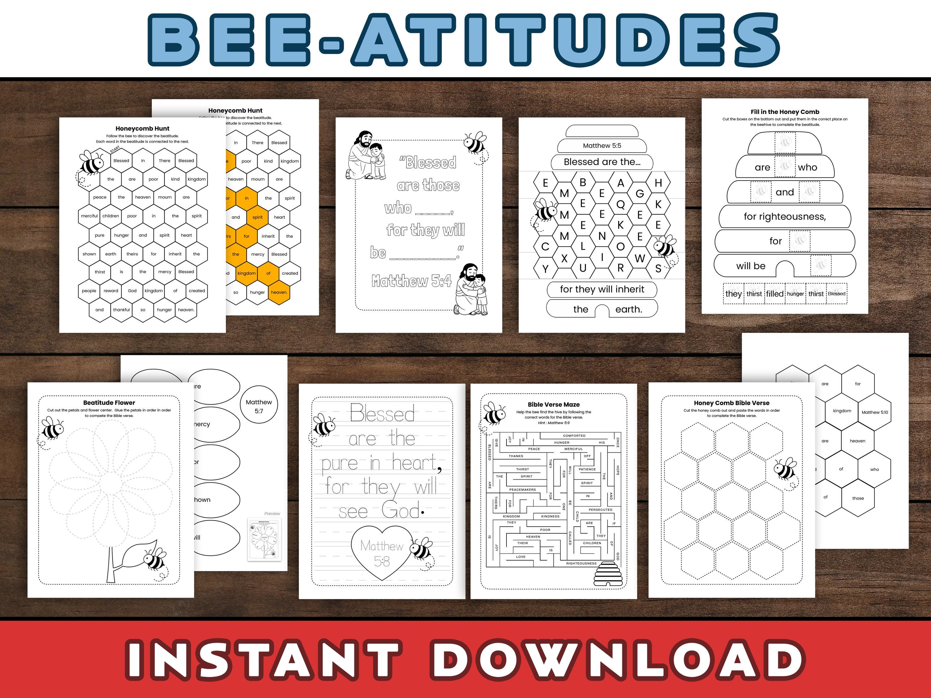 Beatitudes Bible Class Craft: Sermon on the Mount (digital Download) - Etsy