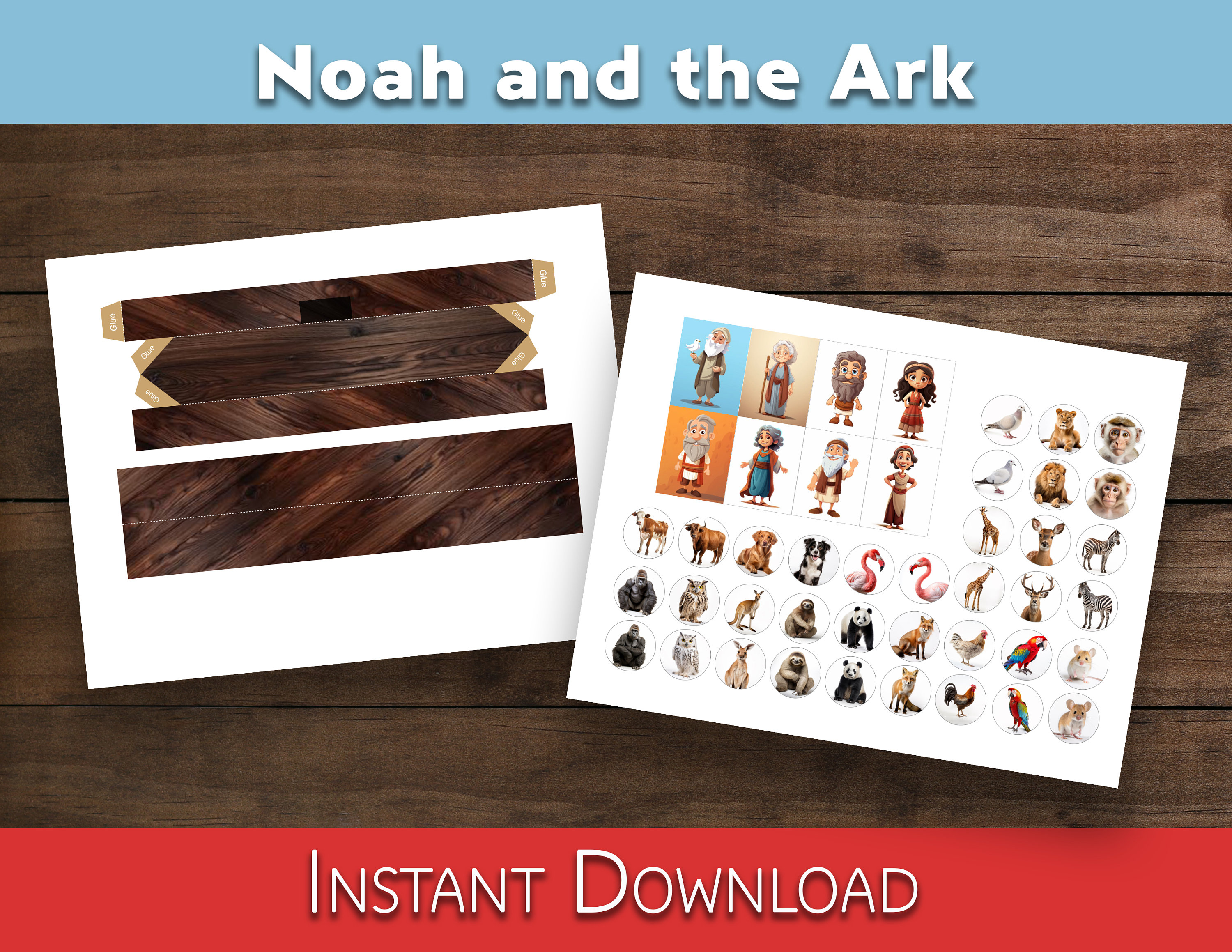 Noah and the Ark 3D Craft | Bible Class Craft | Sunday School Activity ...