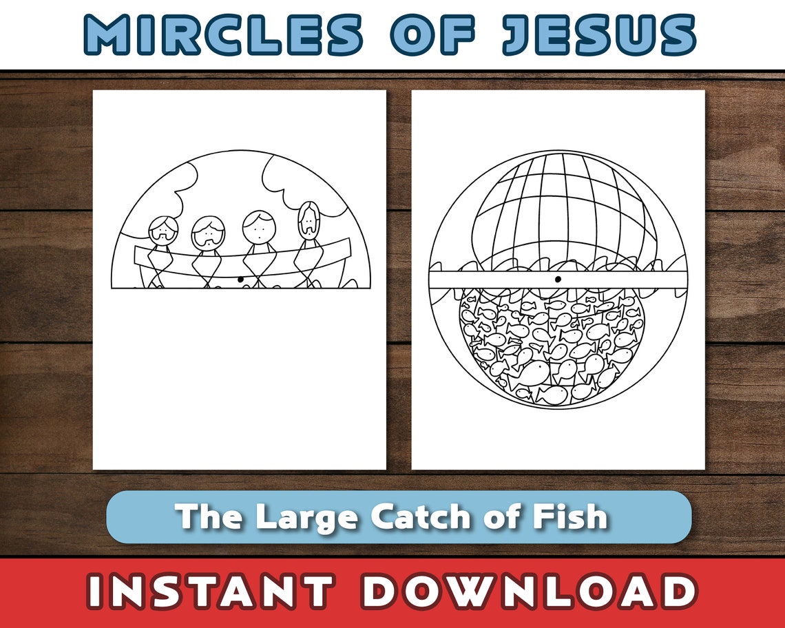 Miraculous Catch of Fish Craft: Bible Class Activity (digital Download ...