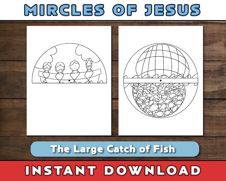 Miraculous Catch of Fish Craft: Bible Class Activity (digital Download ...