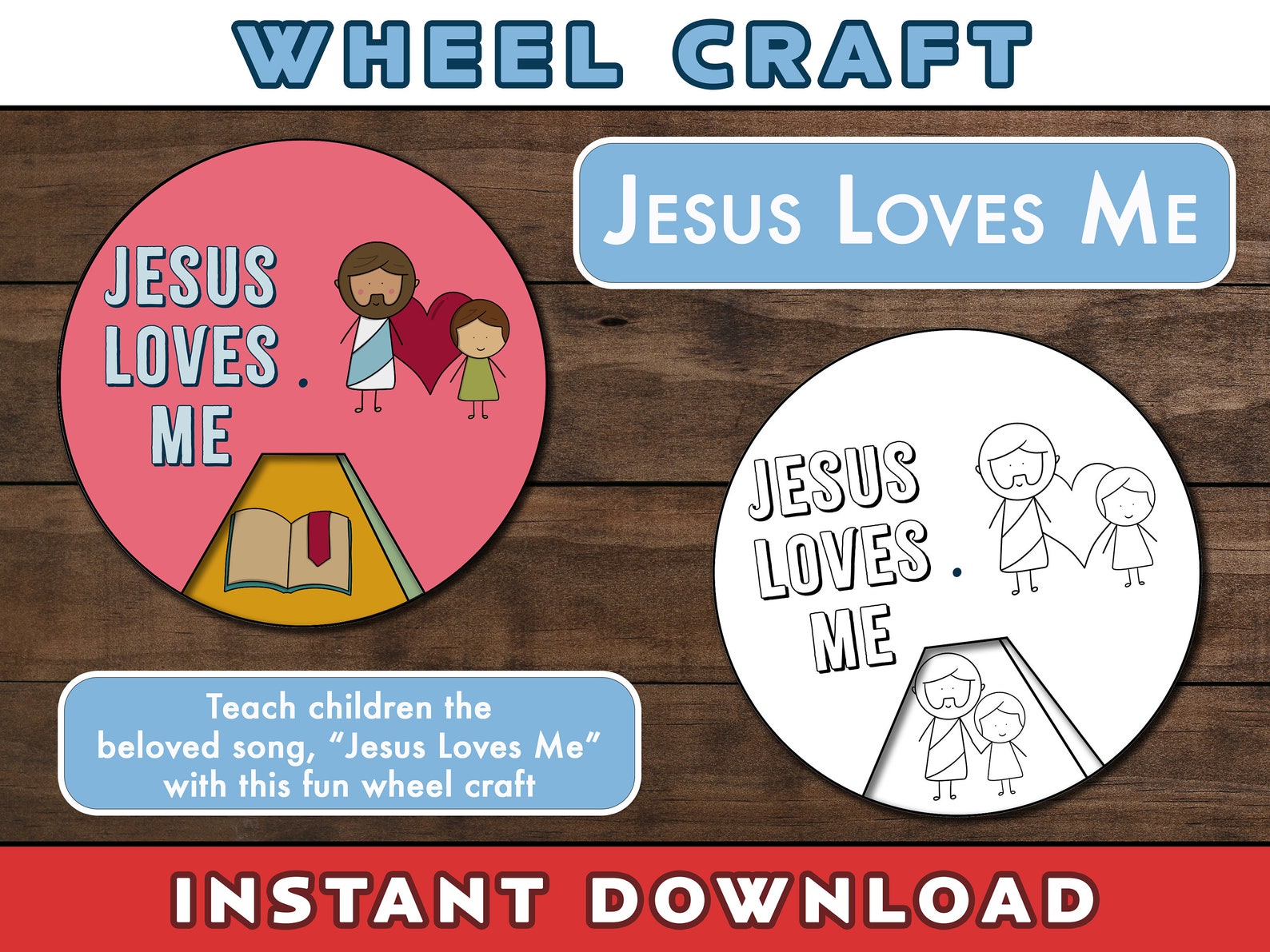 Jesus Loves Me Wheel Craft | Jesus Loves Me This I Know Song and Visual ...
