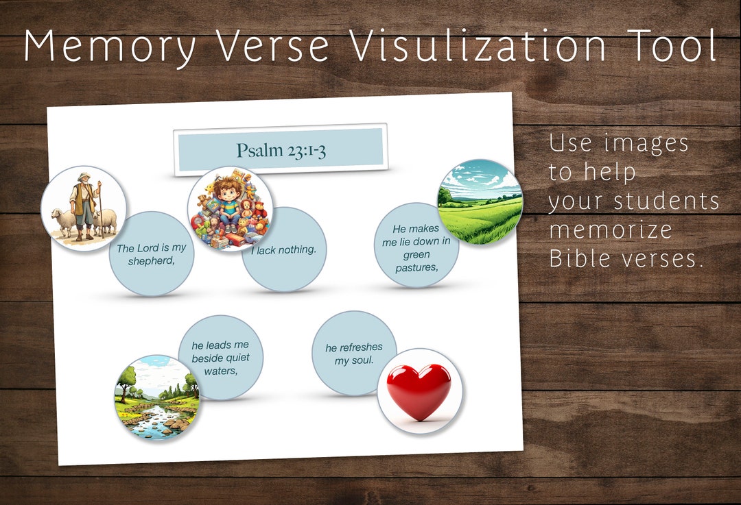 Psalm 23 Memory Verse Activity: Bible Class Visual Aid (digital ...