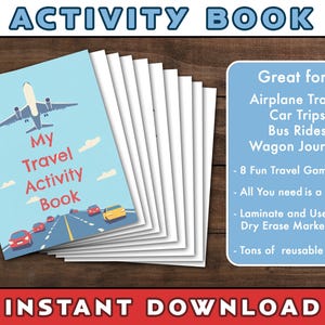 Printable Travel Activity Book: Road Trip Games for Kids (PDF Download ...