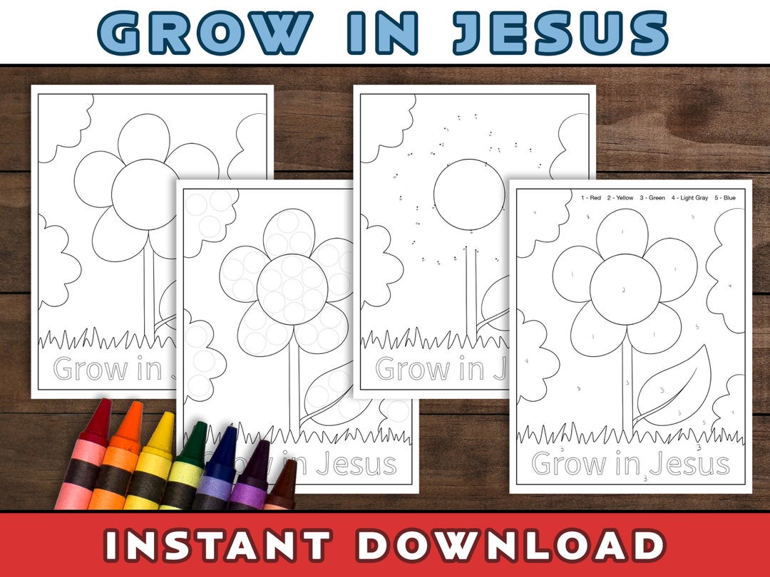 Grow in Jesus Coloring Bundle | Bible Stories for Preschoolers | Grow ...