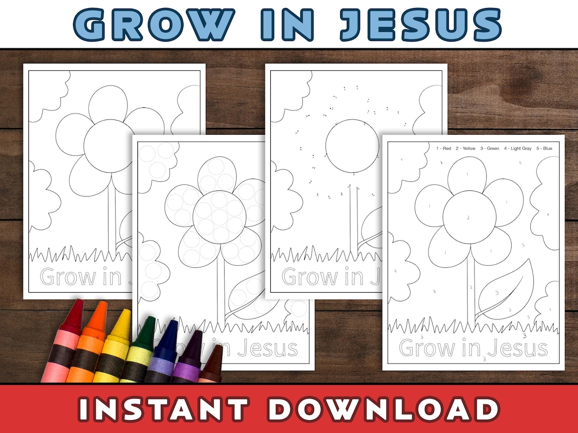 Grow in Jesus Coloring Bundle | Bible Stories for Preschoolers | Grow ...