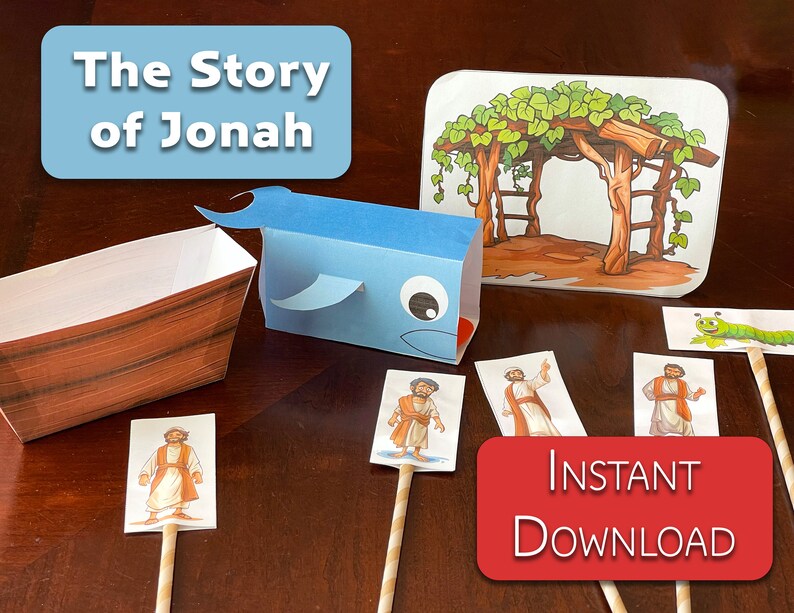 Jonah and the Whale Craft: Bible Story Activity (digital Download) - Etsy