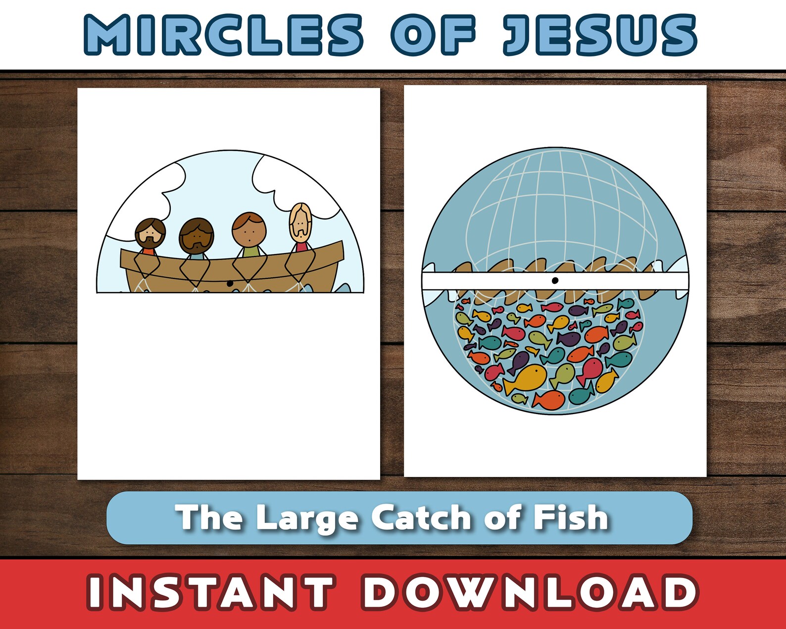 Miraculous Catch of Fish | Cast Your Nets on the Other Side | Bible ...
