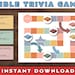 Bible Trivia Board Game: Sunday School Class (printable Digital ...