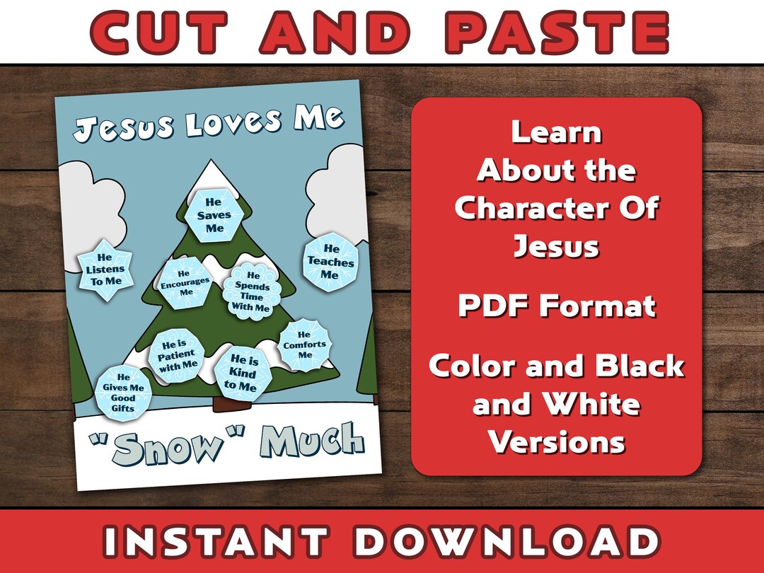 Jesus Loves Me Craft: Winter Bible Lesson (digital Download) - Etsy
