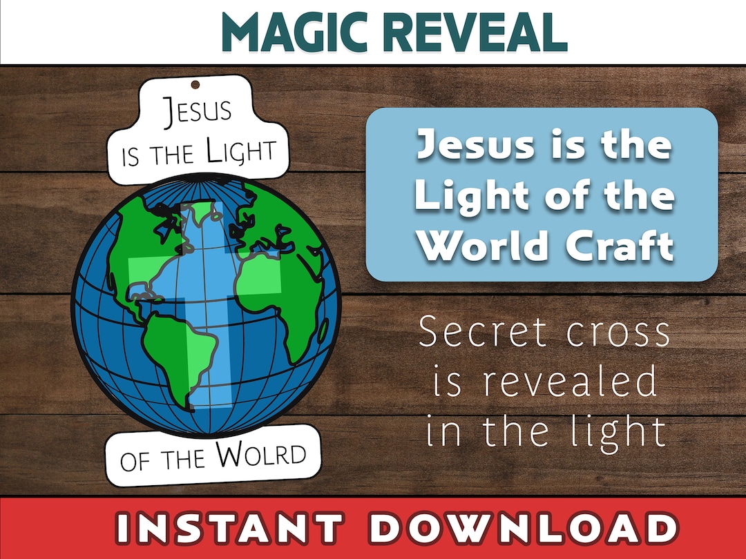 Jesus Light of the World Craft: Magically Appearing Cross (digital ...