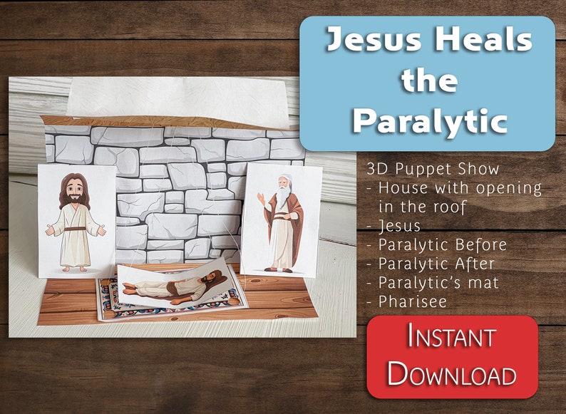 Jesus Heals Paralytic 3D Puppet Show: Sunday School Story (digital ...