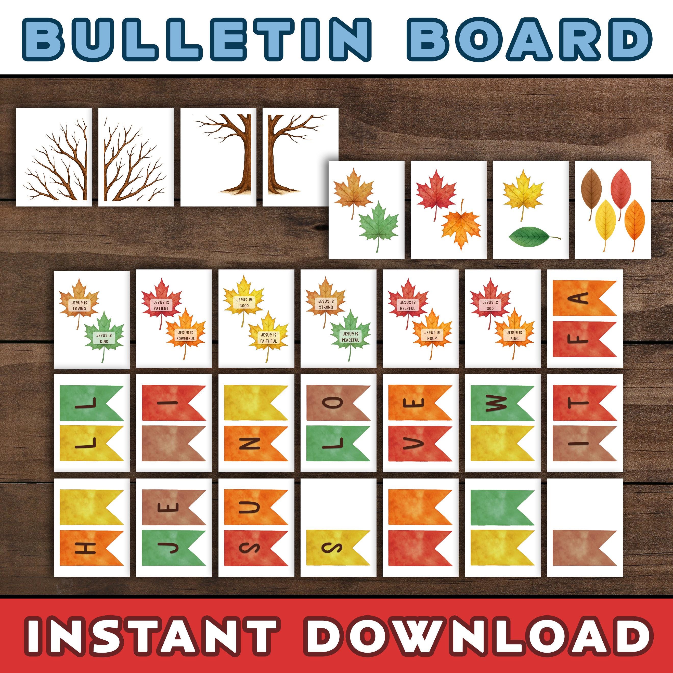 Fall in Love With Jesus Bulletin Board Kit: Thanksgiving Sunday School ...