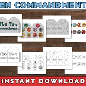 Ten Commandment Craft | Cut and Glue Foldable Craft | Sunday School ...