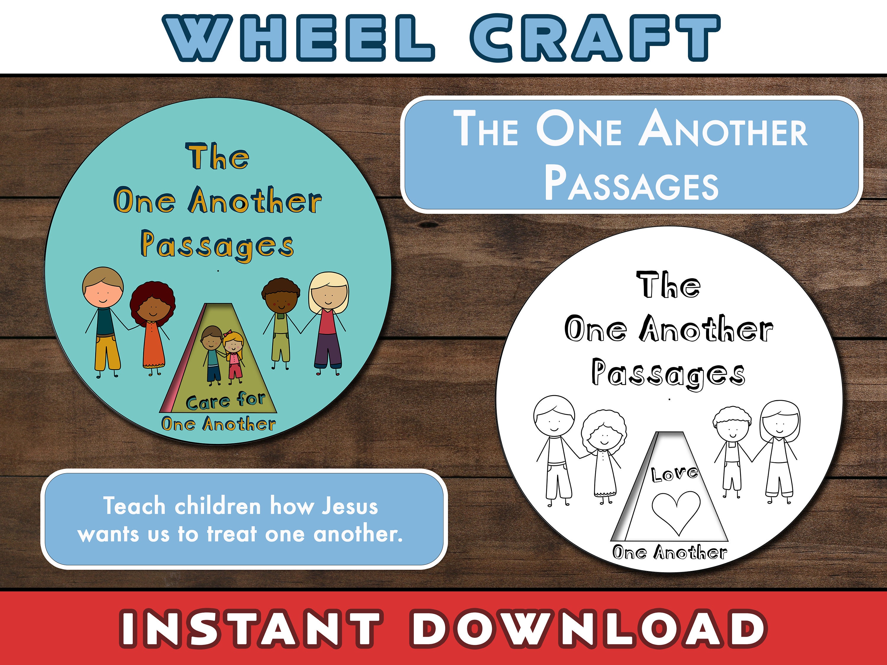 One Another Passages Wheel Craft: Bible Class Activity (digital ...