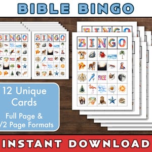 Days of Creation Bingo Game | Sunday School Bingo | Bible Class Bingo ...