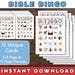 Days of Creation Bingo Game | Sunday School Bingo | Bible Class Bingo ...