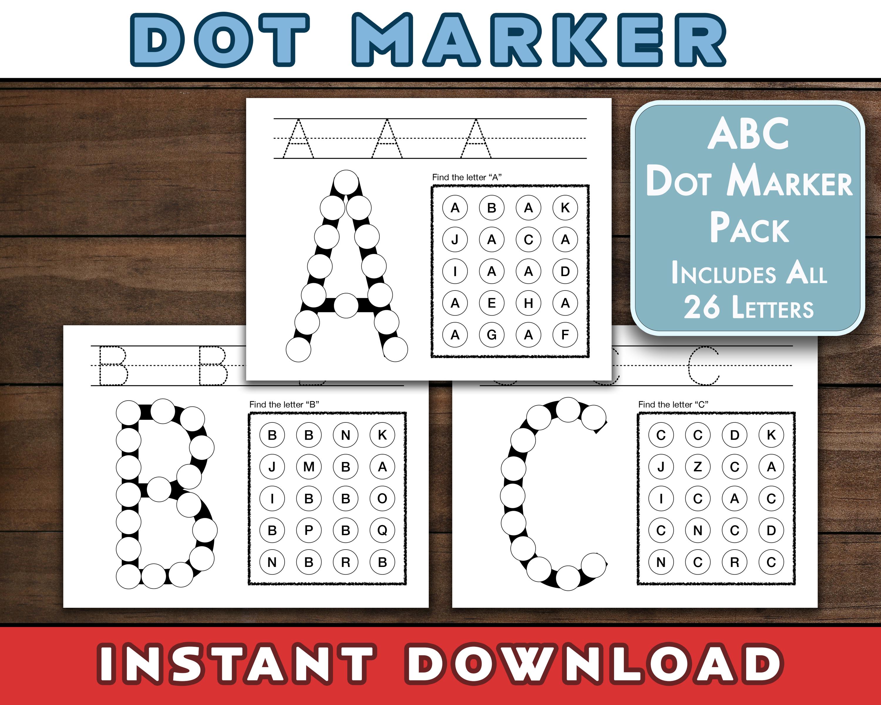 Dot Marker Alphabet ABC: Uppercase Printable Activity (digital Download ...