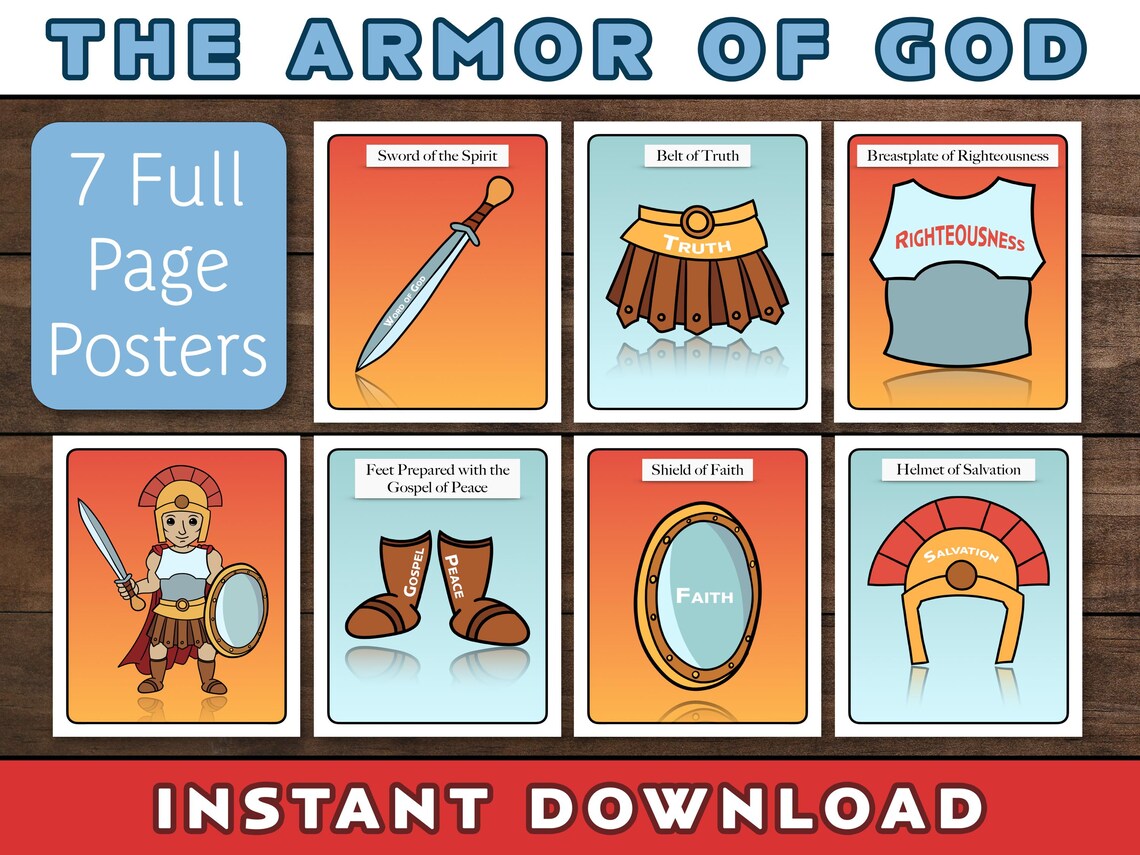 Put on the Full Armor of God Worksheet & Activity Bundle | Bible ...
