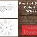Fruit of the Spirit Coloring Wheel Sunday School Bible Class Worksheet ...