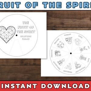 Fruit of the Spirit Coloring Wheel | Sunday School Bible Class ...