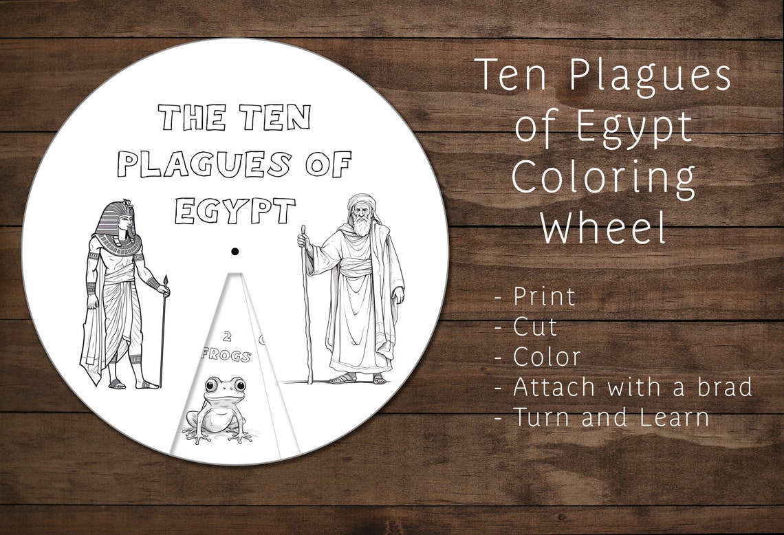 Ten Plagues of Egypt Coloring Wheel: Bible Class Worksheet (digital Download) - Etsy