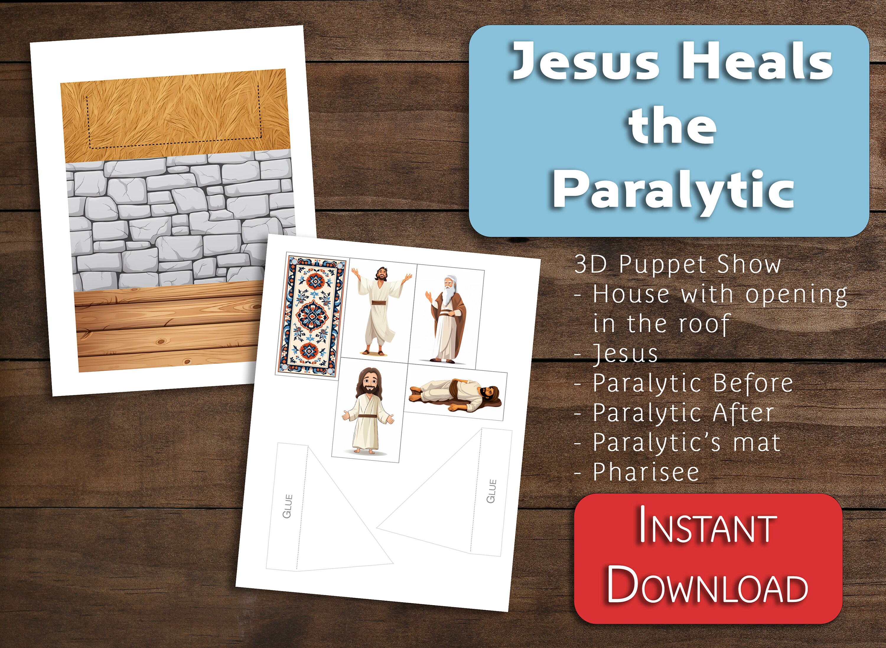 Jesus Heals Paralytic 3D Puppet Show: Sunday School Story (digital ...