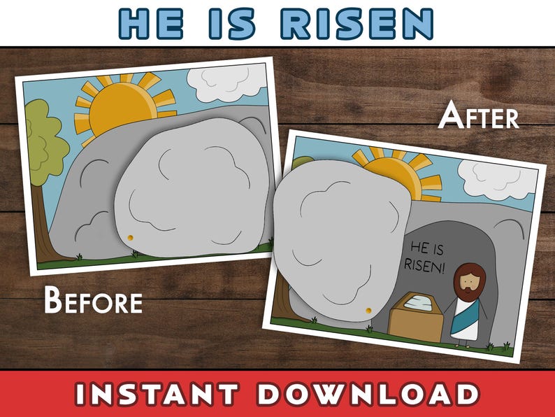 Jesus' Resurrection Craft Jesus is Risen From the Dead Bible Story ...