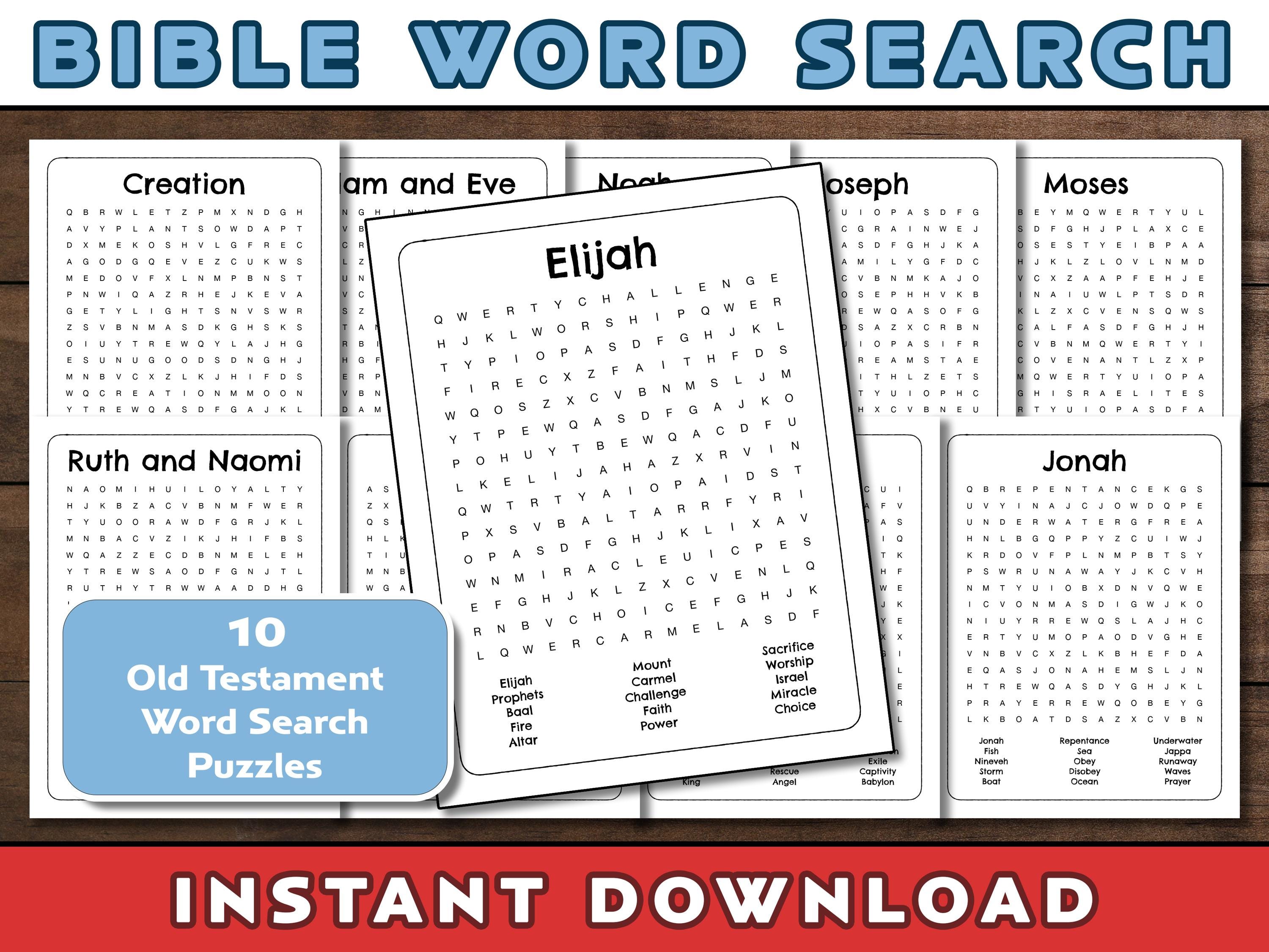 Bible Word Search Puzzles | Christian Word Search | Bible Word Search ...