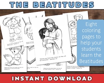 Beatitudes Craft Wheel: Sermon on the Mount, Bible Class (digital ...