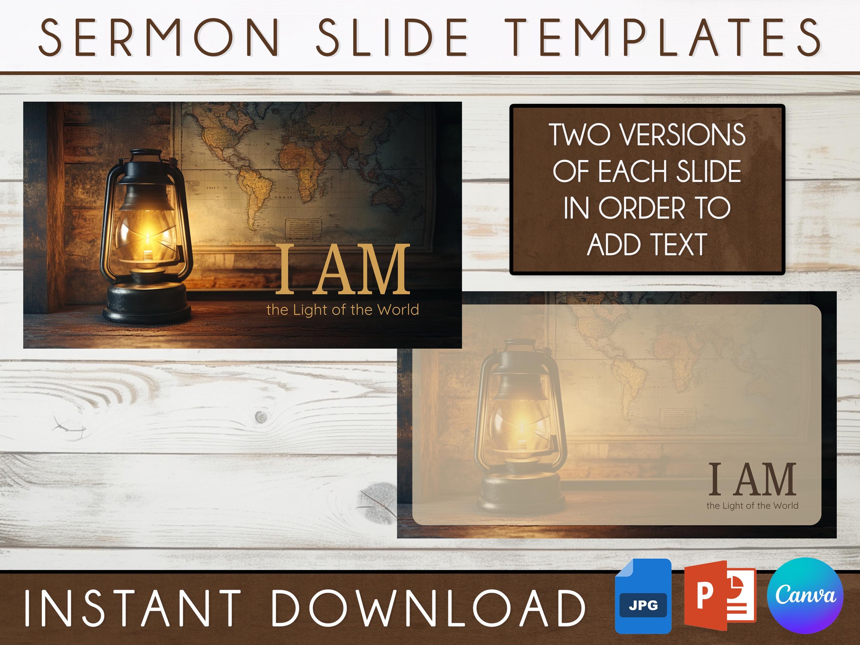 Jesus "i Am" Sermon Slides: Canva, Powerpoint, JPG (digital Download ...