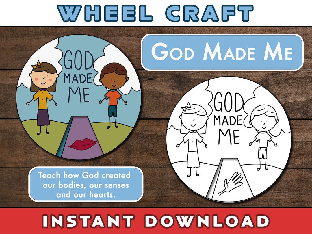 God Made Me Wheel Craft: Bible Activity (digital Download) - Etsy