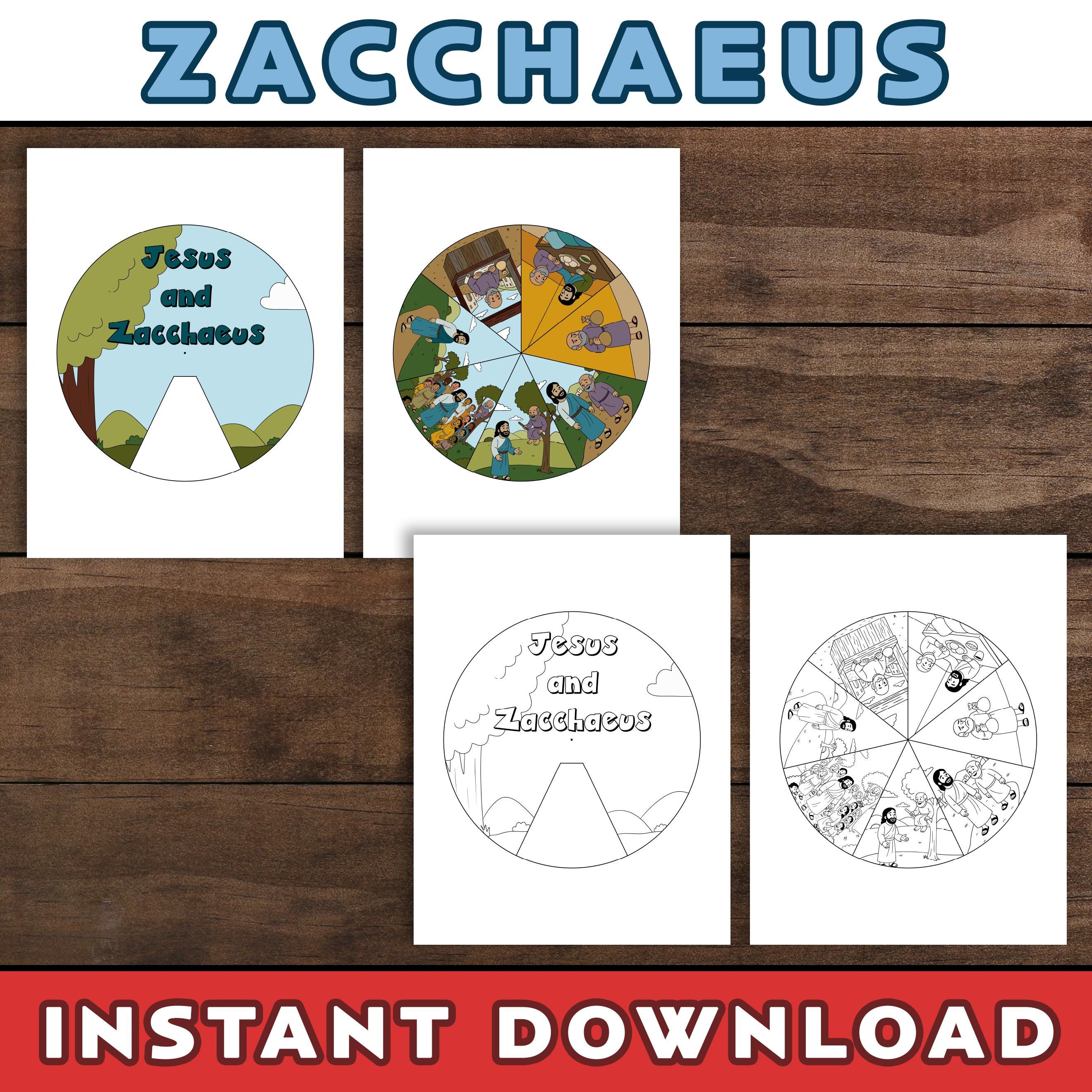 Zacchaeus Craft for Sunday School Activity Jesus Meets Zacchaeus Bible ...