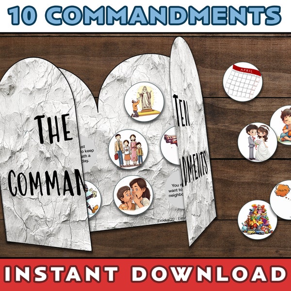 Ten Commandments Bible Lessons - Etsy