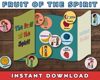 Fruit of the Spirit Booklet Craft | Cut and Paste and Color | Sunday ...