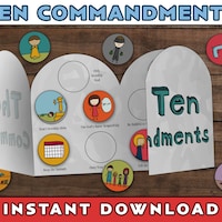 Los 10 Mandamientos Éxodo 20 Spanish Ten Commandments Printable Sign ...