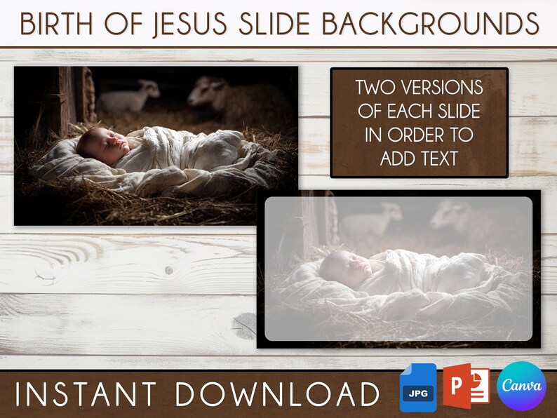 Birth of Jesus Christ Slideshow Backgrounds: Nativity Power Point ...