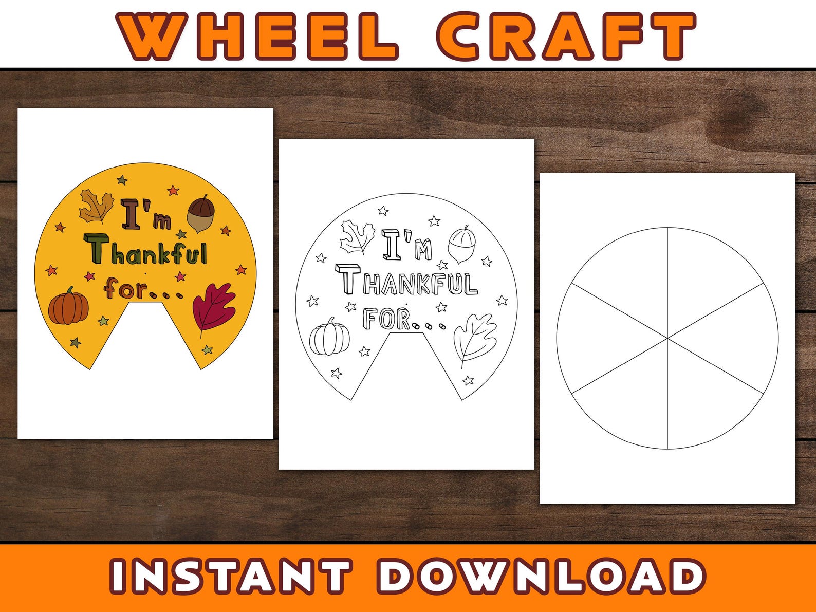 Thanksgiving Wheel Craft: Gratitude Activity, Sunday School (digital ...