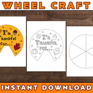 I'm Thankful for Wheel Craft Bible Class Craft Sunday School Craft ...