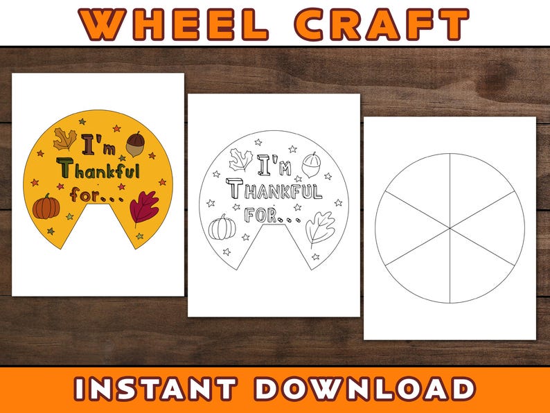 I'm Thankful for Wheel Craft Bible Class Craft Sunday School Craft ...