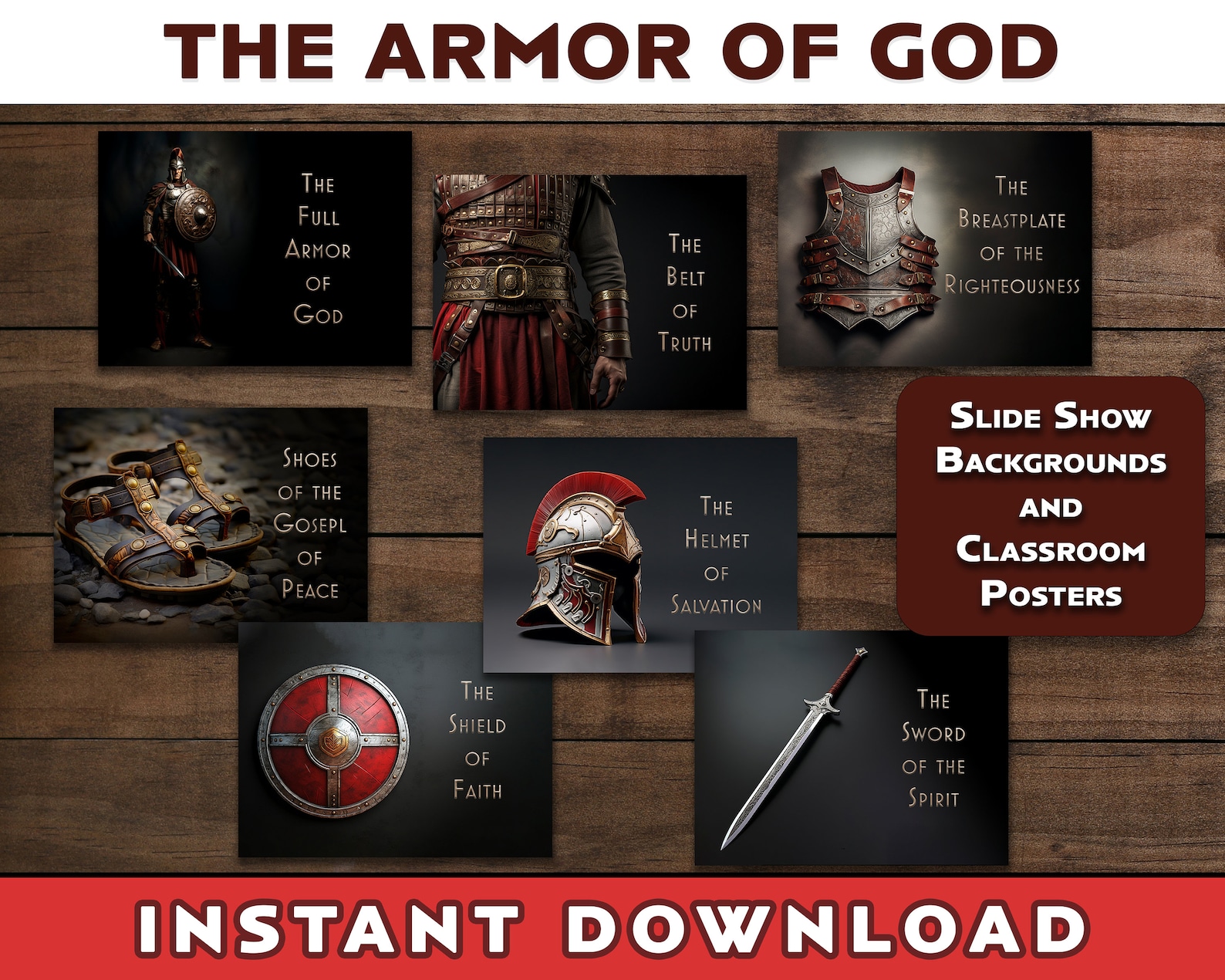 Armor of God Posters: Church Sunday School Slideshow (digital Download ...