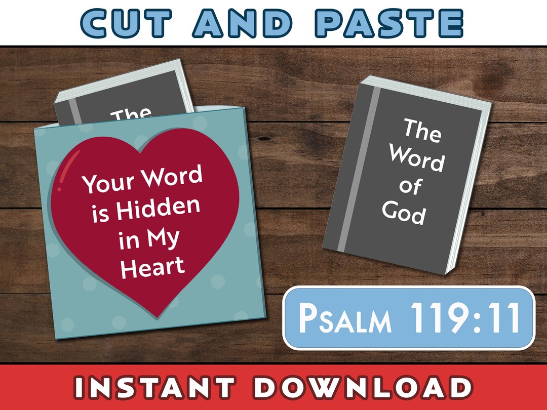 Your Word I Have Hidden in My Heart | Psalm 119:11 | Color Cut and ...