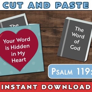 Your Word I Have Hidden in My Heart | Psalm 119:11 | Color Cut and ...